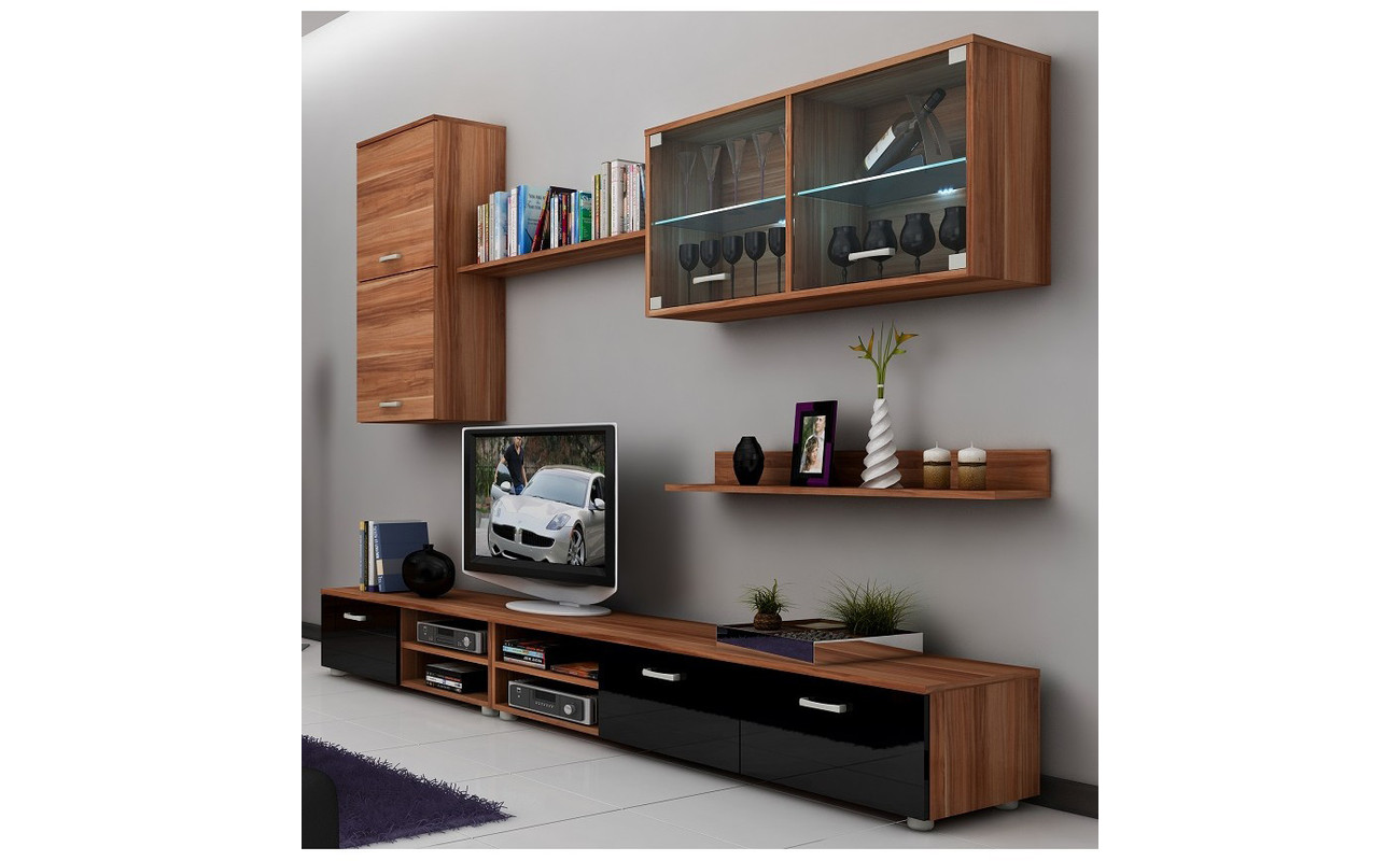 Magic szekrénysor szilva / fényes fekete | Szekrénysor | Gránit Bútor Shop